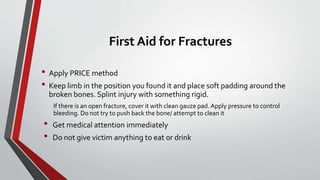 Common injuries during recreation | PPTX