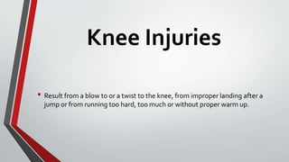 Common injuries during recreation | PPTX