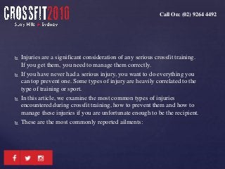 Common Injuries in CrossFit And How to Manage Them