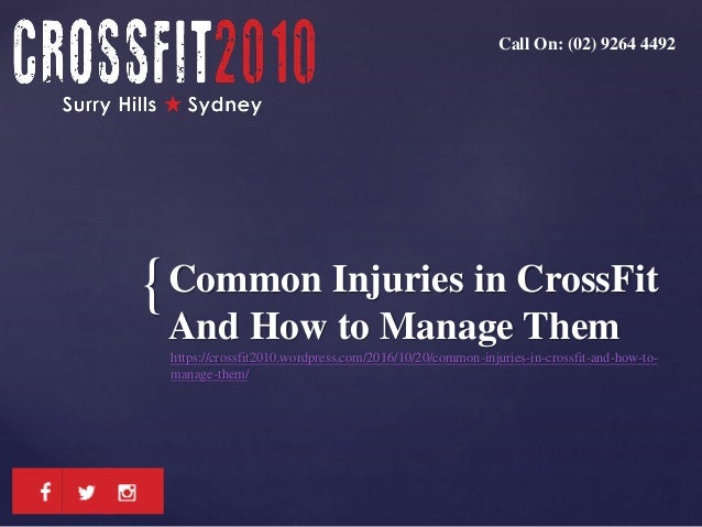 Common Injuries in CrossFit And How to Manage Them