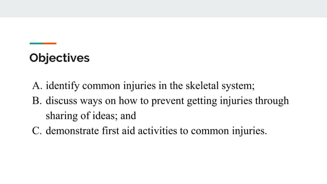 Common Injuries in the Skeletal System | PPTX