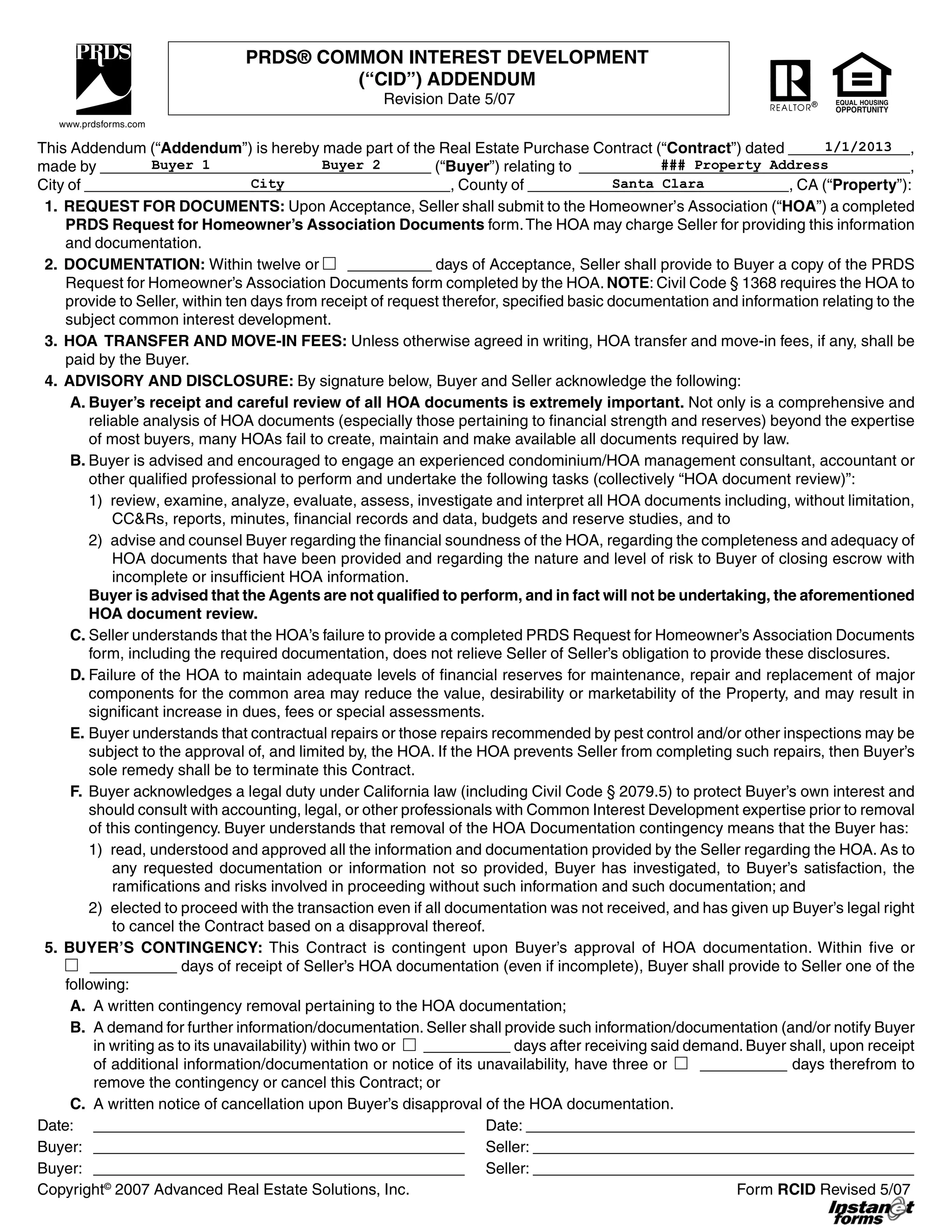 Common interest development (rcid) | PDF