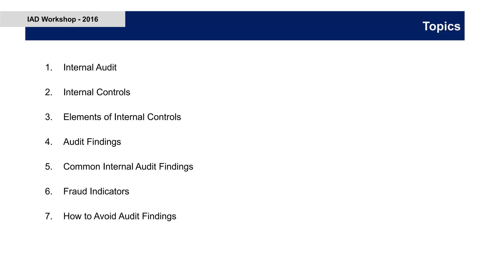 Common internal audit findings & how to avoid them | PPTX