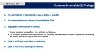 Common internal audit findings & how to avoid them | PPTX