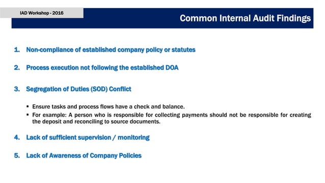 Common internal audit findings & how to avoid them | PPTX