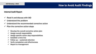 Common internal audit findings & how to avoid them | PPTX