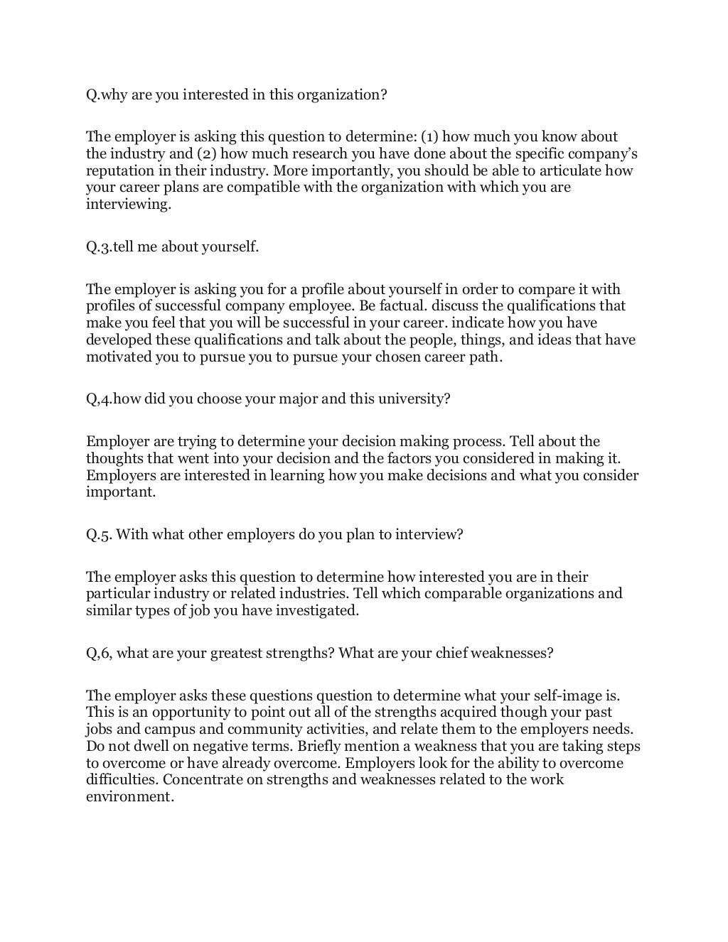 Common Interview Questions common-interview-questions