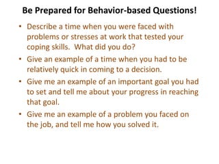 Common interview questions | PPT