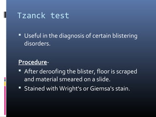 Common investigations in dermatology | PPT