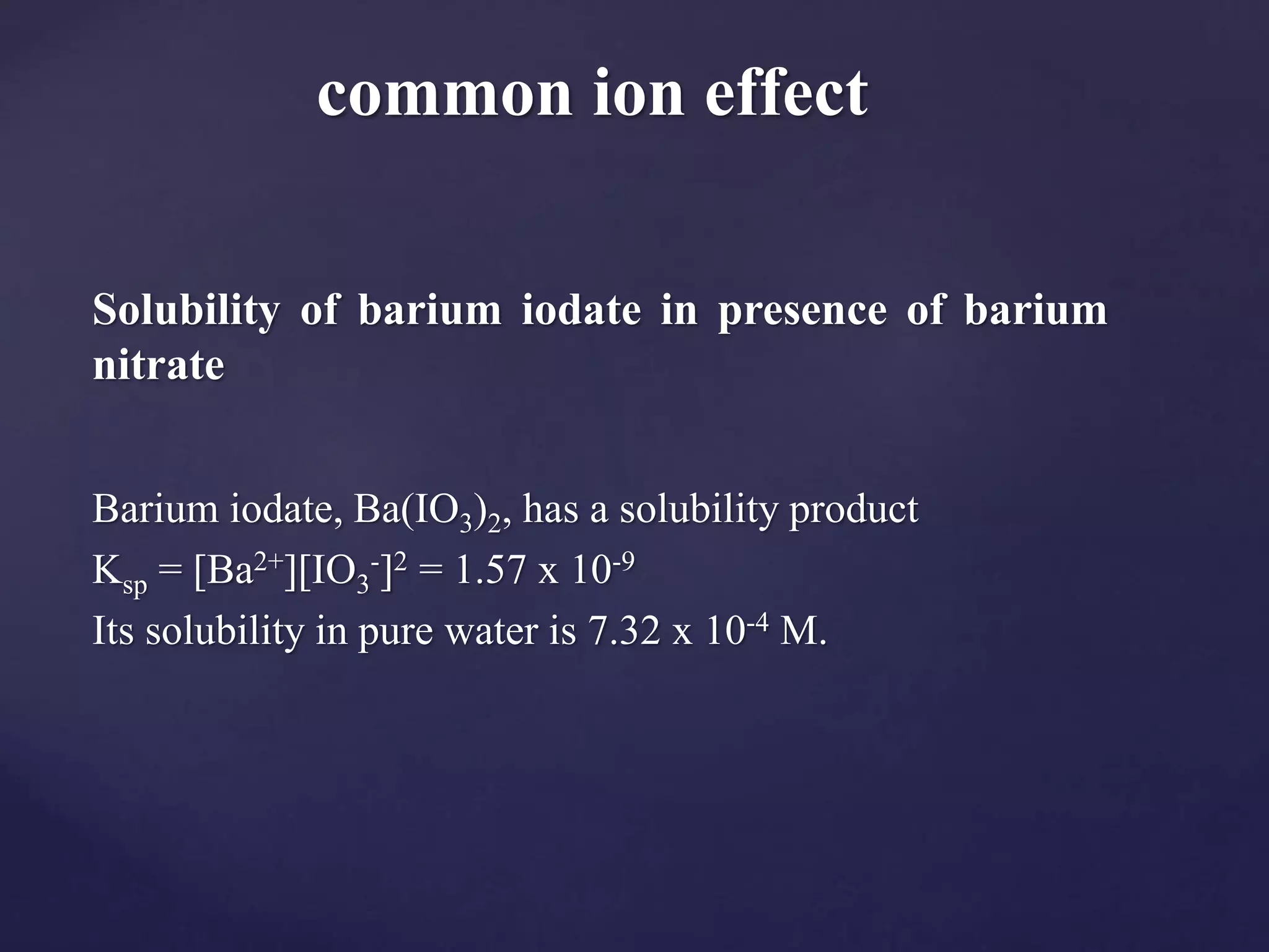 COMMON ION EFFECT | PPTX