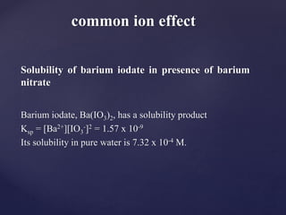 COMMON ION EFFECT | PPTX