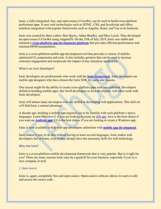 Common Ionic Development Mistakes Developers Tend To Make! | PDF