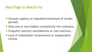 Common irregularities in Tendering process | PPTX