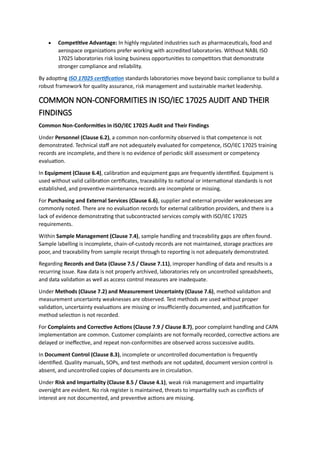 Common ISO/IEC 17025 Audit Nonconformities and How to Avoid Them | PDF