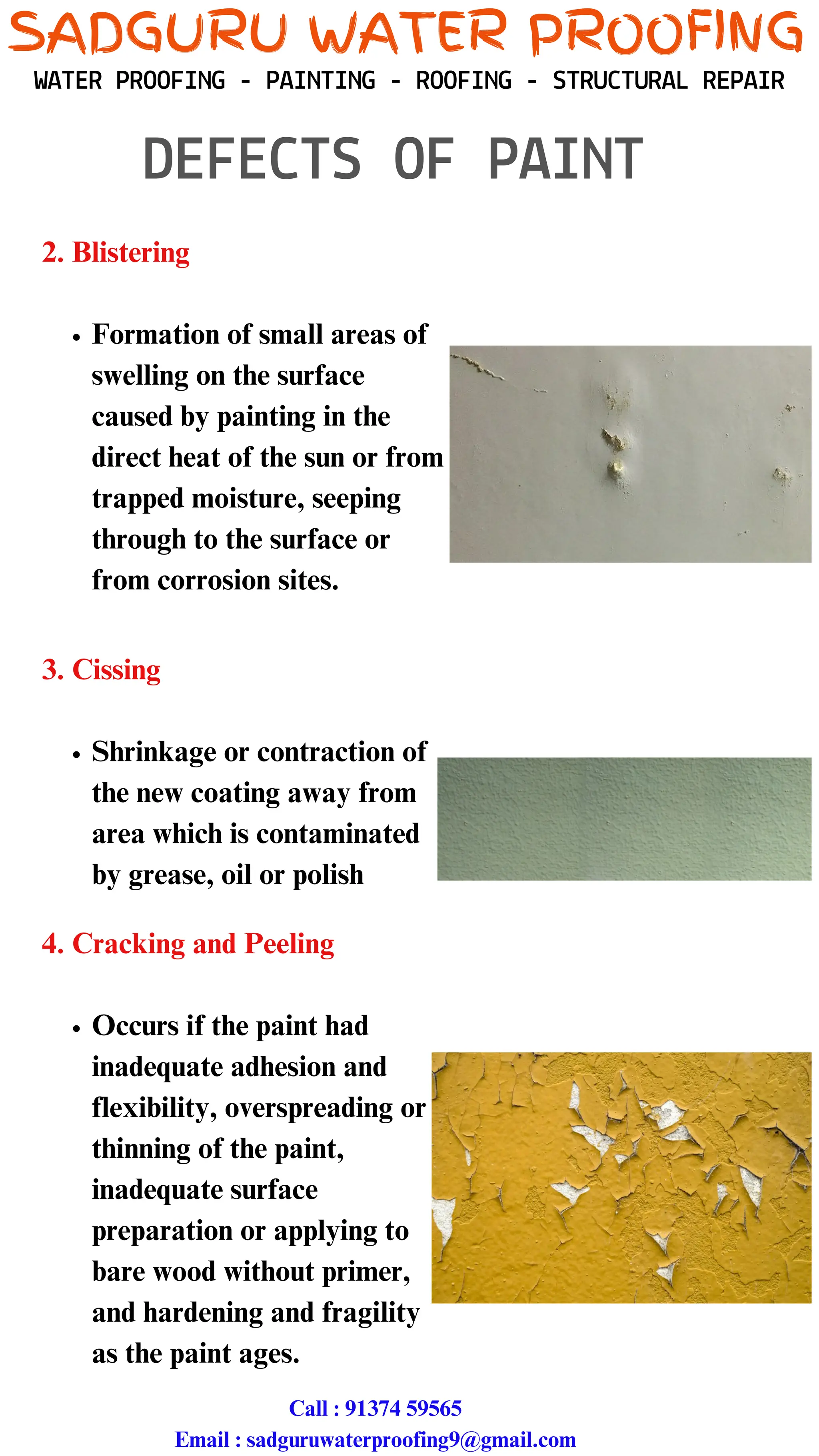 Common issues and flaws found in paint applications or finishes | PDF
