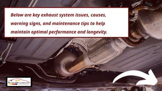 Common Issues with Car Exhaust Systems Causes, Warning Signs, and ...