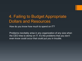 Common IT Mistakes | PPTX | IT and Internet Support | Internet