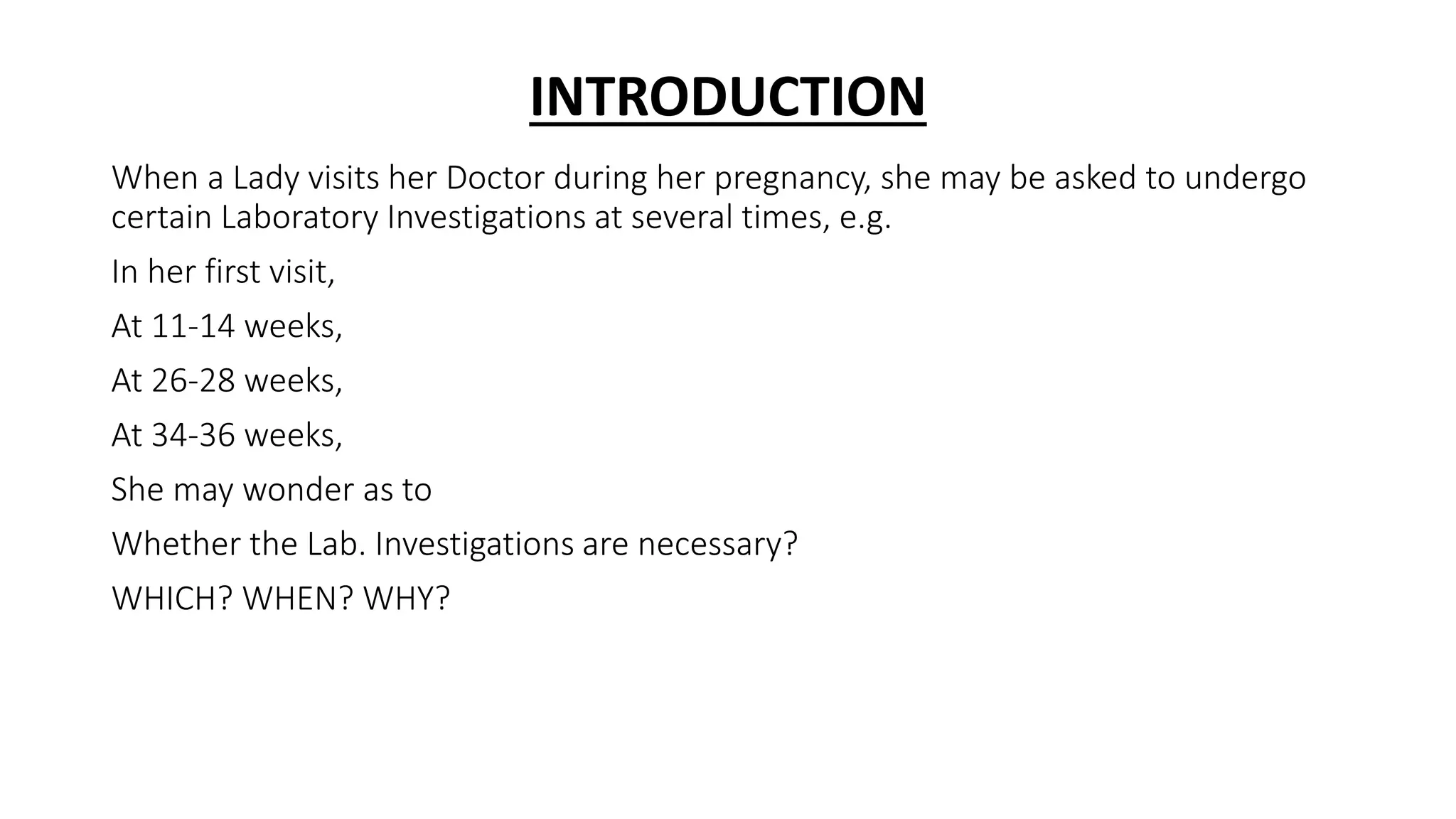 Common Lab Investigations in pregnancy with reference to Anaemia ...