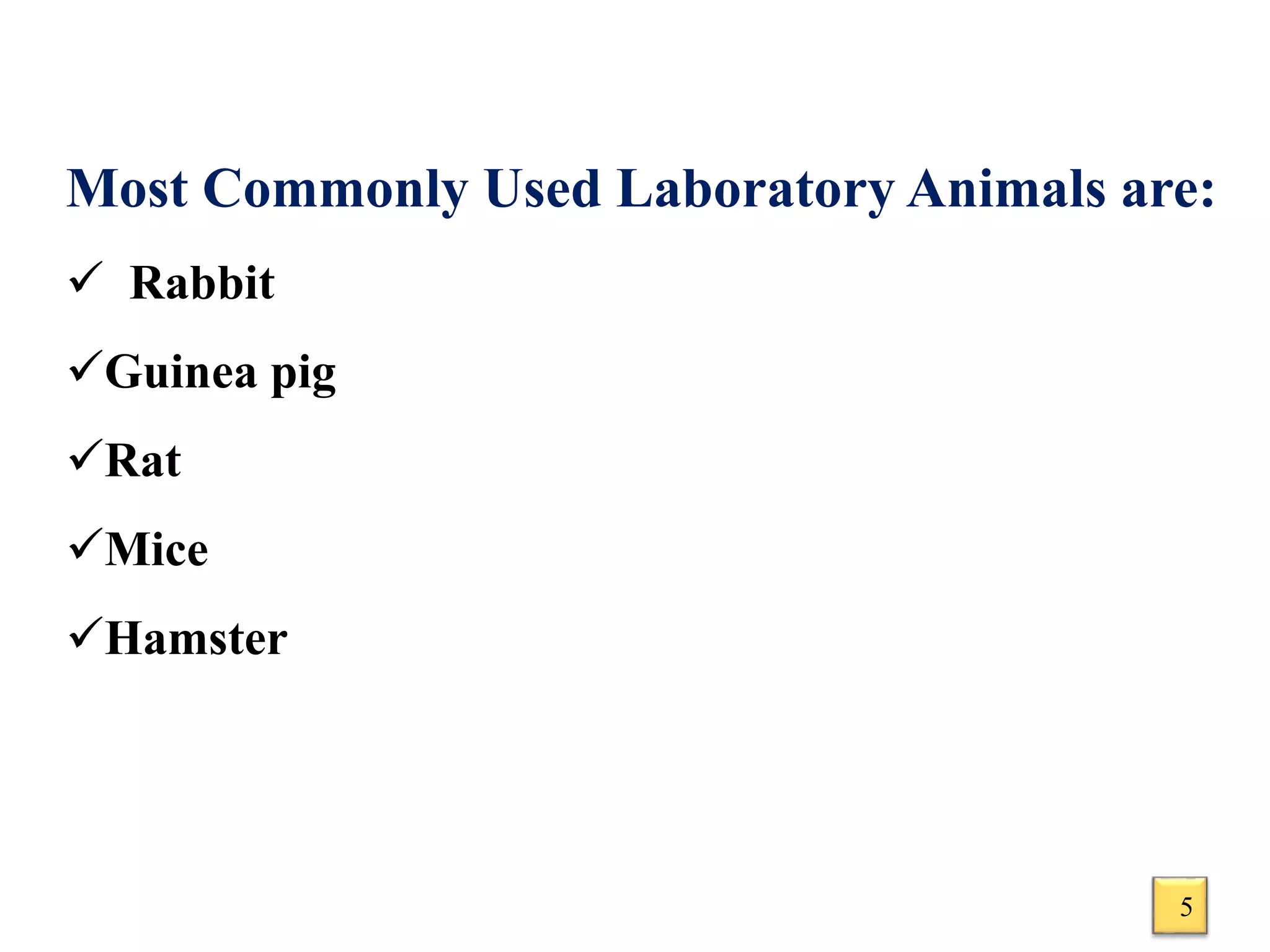 Common laboratory animals | PPTX