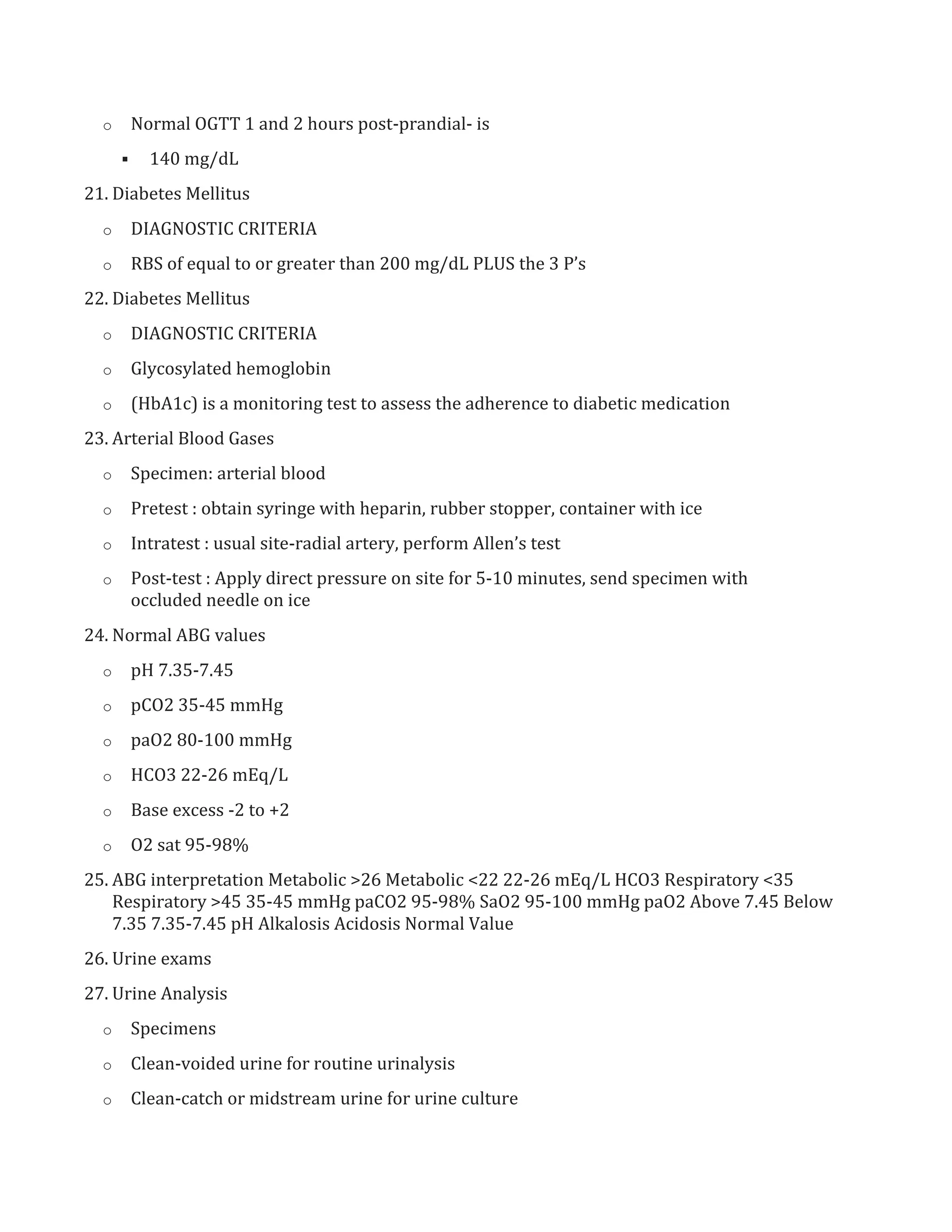 Common laboratory & diagnostic procedures | DOCX
