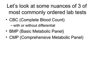 Essential & Common Laboratory Tests .ppt