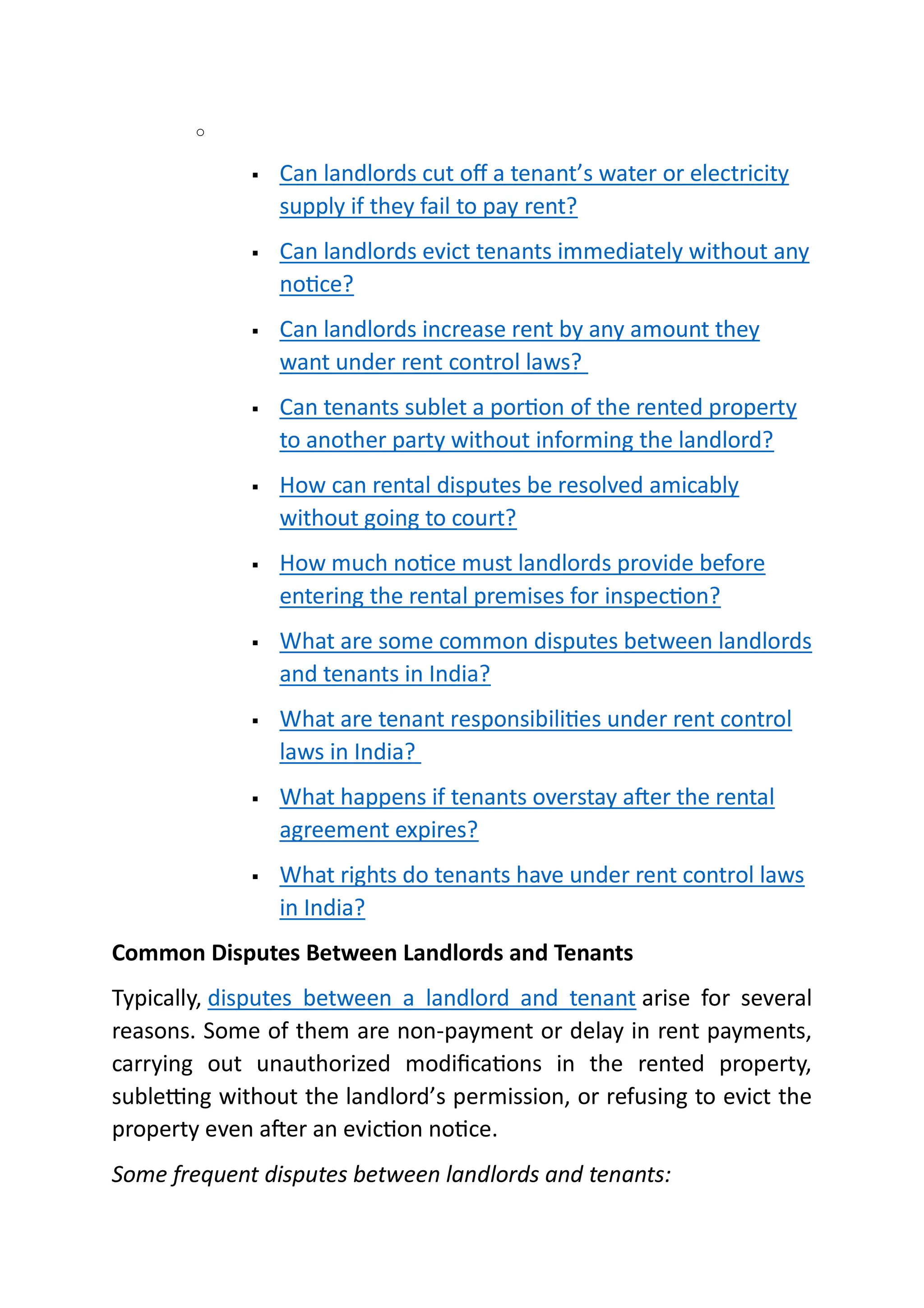 Common Landlord-Tenant Disputes: Rights, Solutions, Settlement and ...