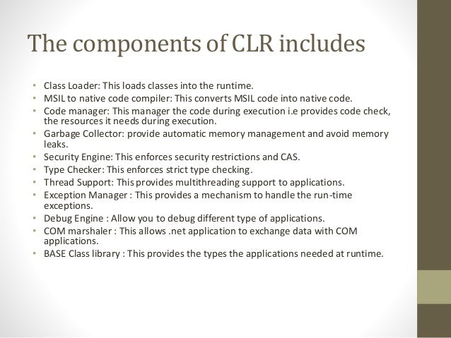 Common language runtime clr Common language runtime clr