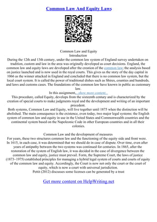 Common Law Essay | PDF | Legal Services Industry | Industries