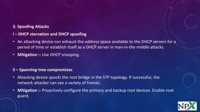Common Layer 2 Threats, Attacks & Mitigation | PPTX