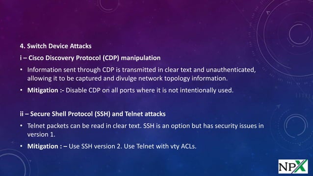 Common Layer 2 Threats, Attacks & Mitigation | PPTX