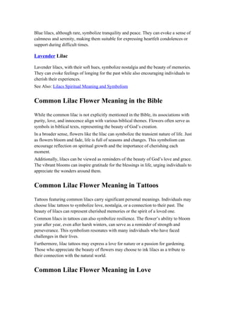 Common Lilac Symbolism and Meaning in Love, Death & Bible.docx