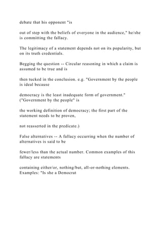 Common Logical Fal.docx | Business | Business and Finance