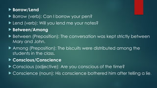 Commonly Confused-verbs-words this a valueable source.pptx | Weather ...