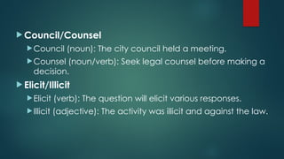 Commonly Confused-verbs-words this a valueable source.pptx | Weather ...