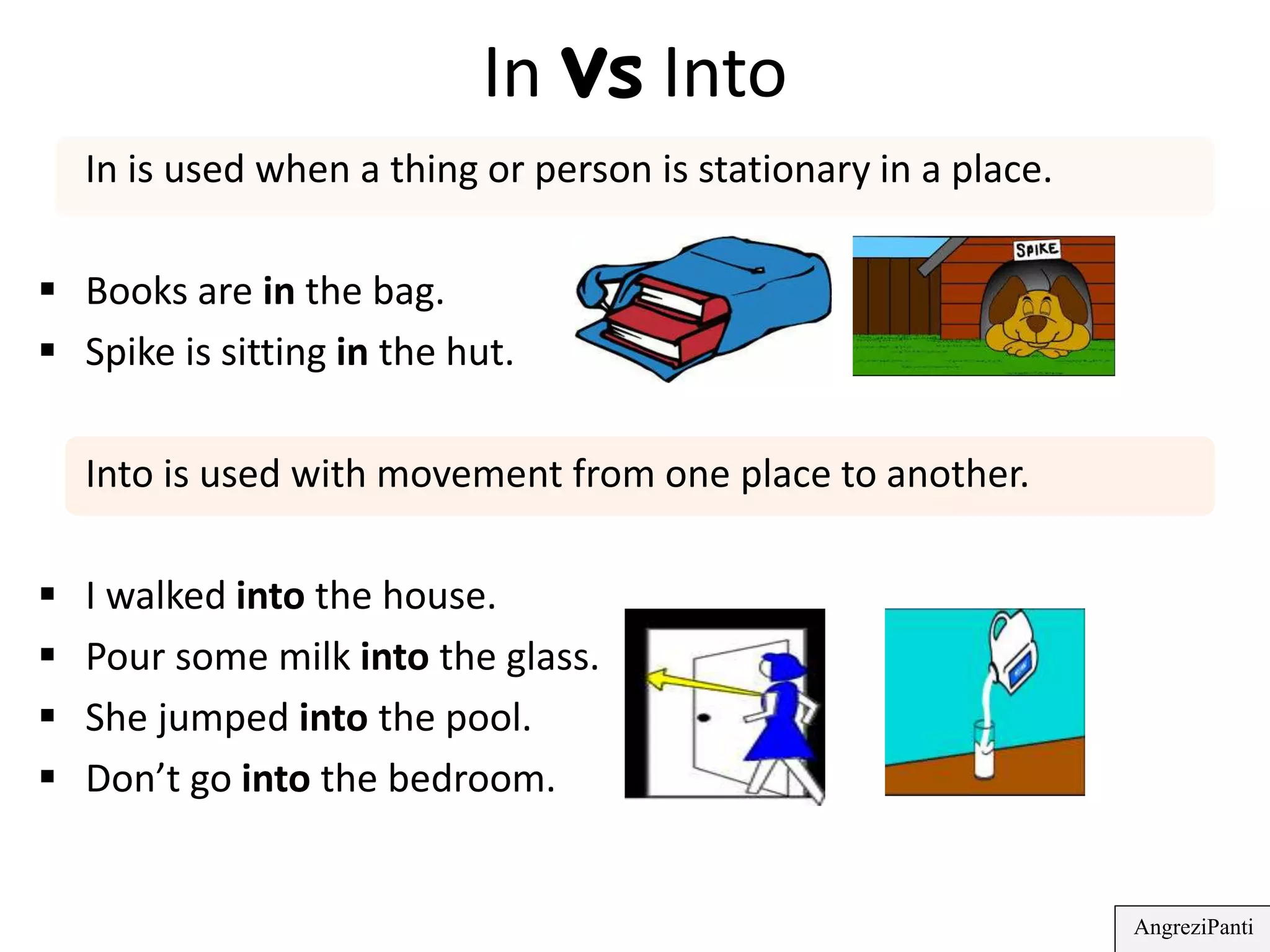 Prepositions | Commonly confused prepositions | PPTX