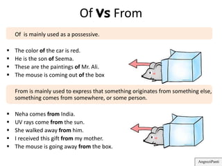 Prepositions | Commonly confused prepositions | PPTX