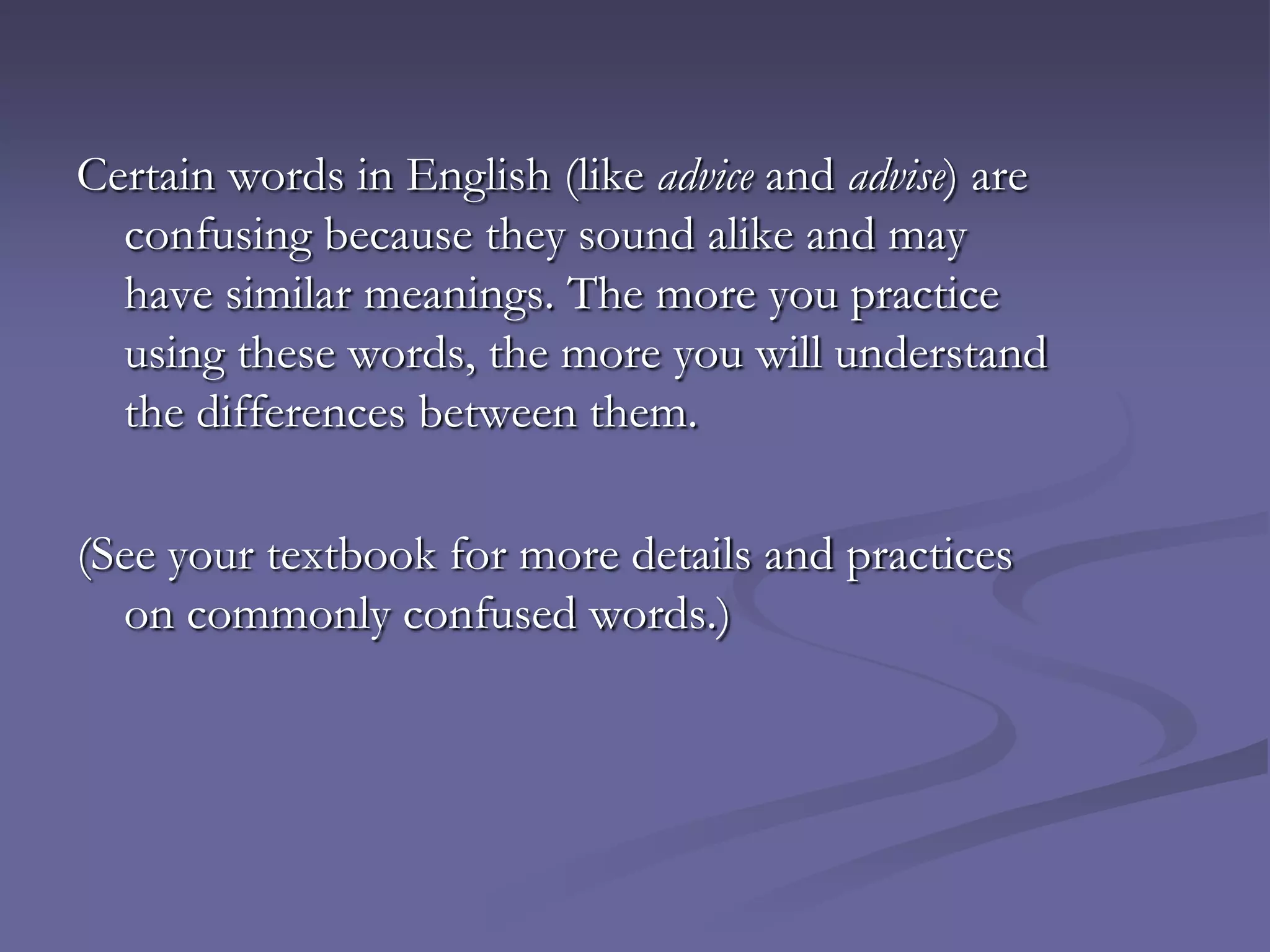 Commonly confused words | PPTX