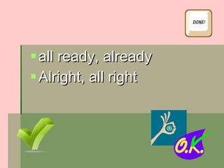Commonly Confused Words Power Point | PPT
