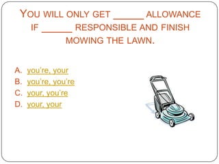 Commonly confused words quiz | PPTX