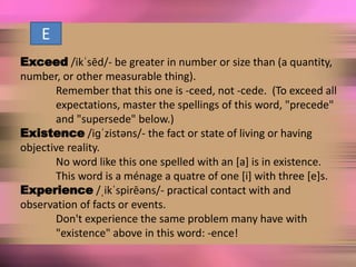Commonly misspelled words | PPTX