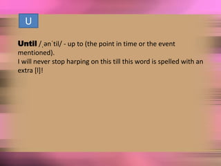 Commonly misspelled words | PPTX