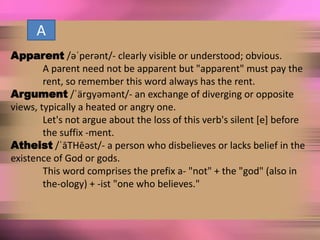 Commonly misspelled words | PPTX