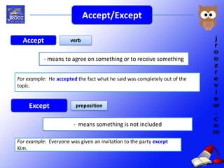 Commonly Misused Words in the English Language (IELTS and TOEFL ...