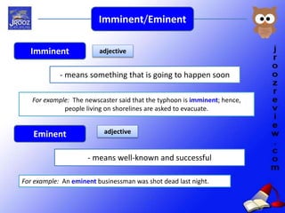Commonly Misused Words in the English Language (IELTS and TOEFL ...