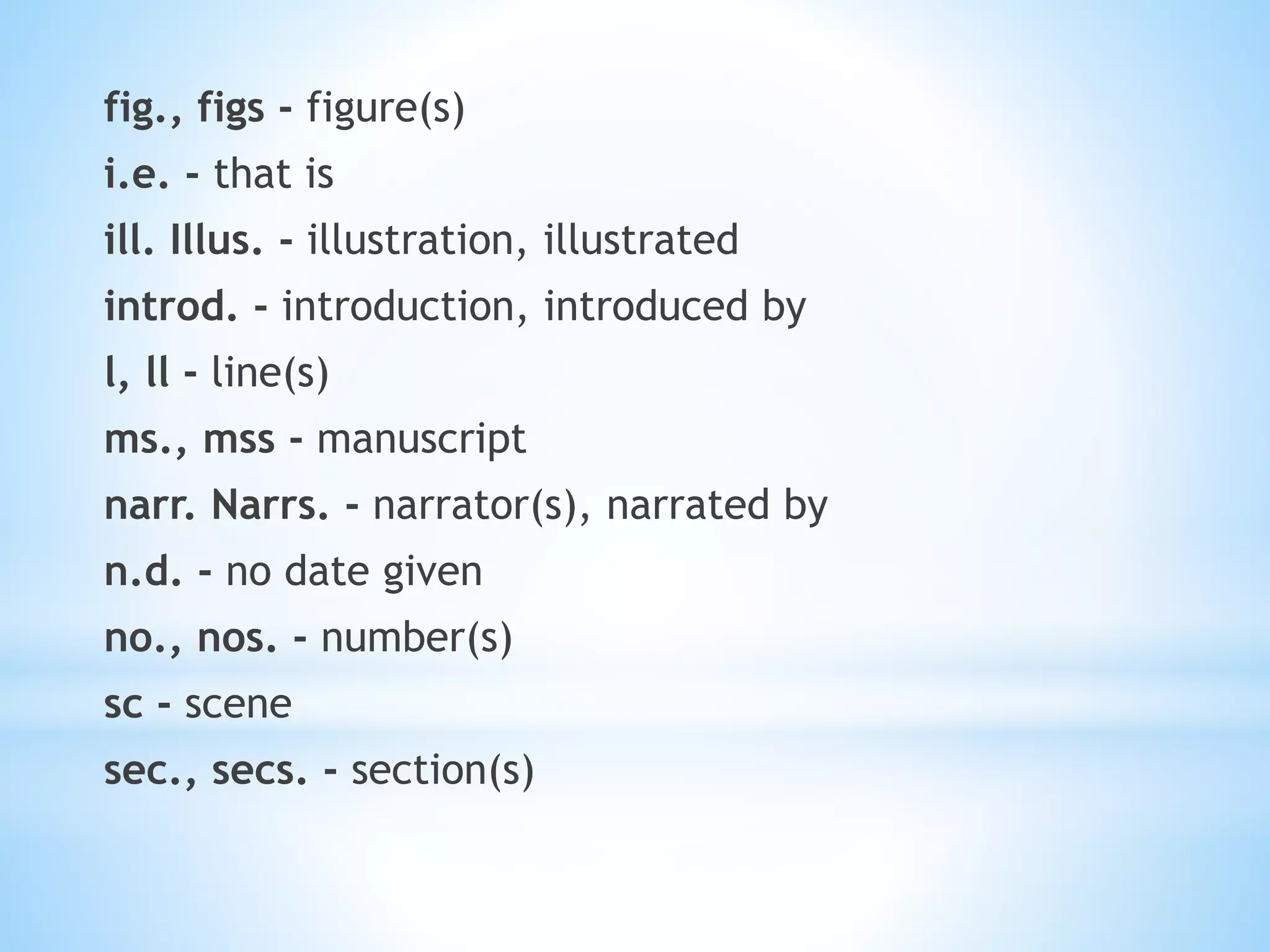 Commonly used acronyms, symbols, abbreviations, | PPTX