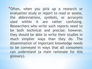 Commonly used acronyms, symbols, abbreviations, | PPTX