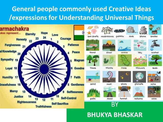 Commonly used Creative Ideas expressions for Understanding Universal ...