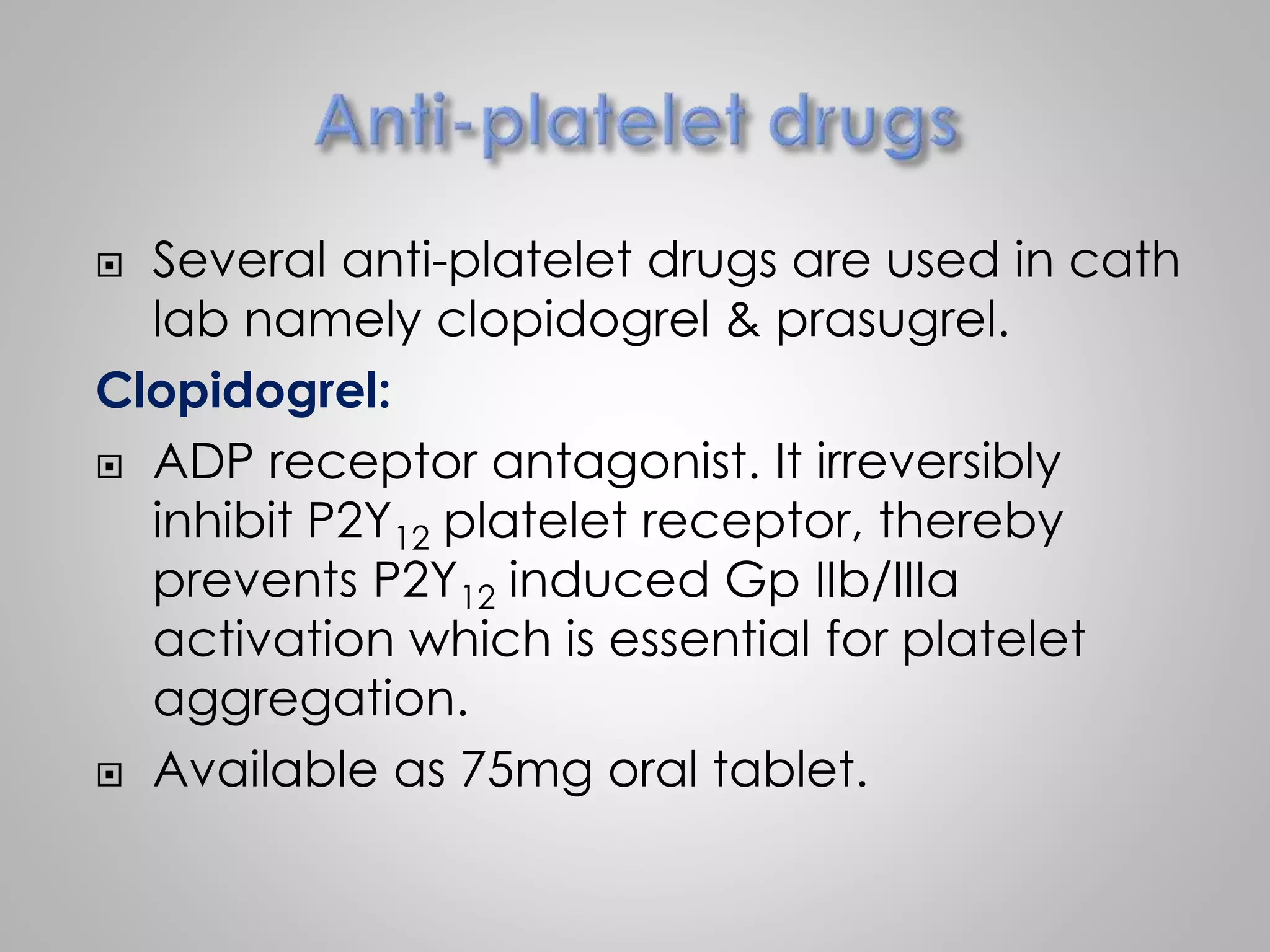 Commonly Used Drugs In Cath Lab | PPTX