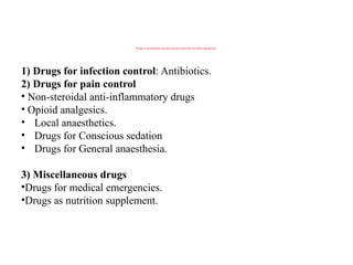Commonly used Drugs in Children in pediatric dentistry | PPTX