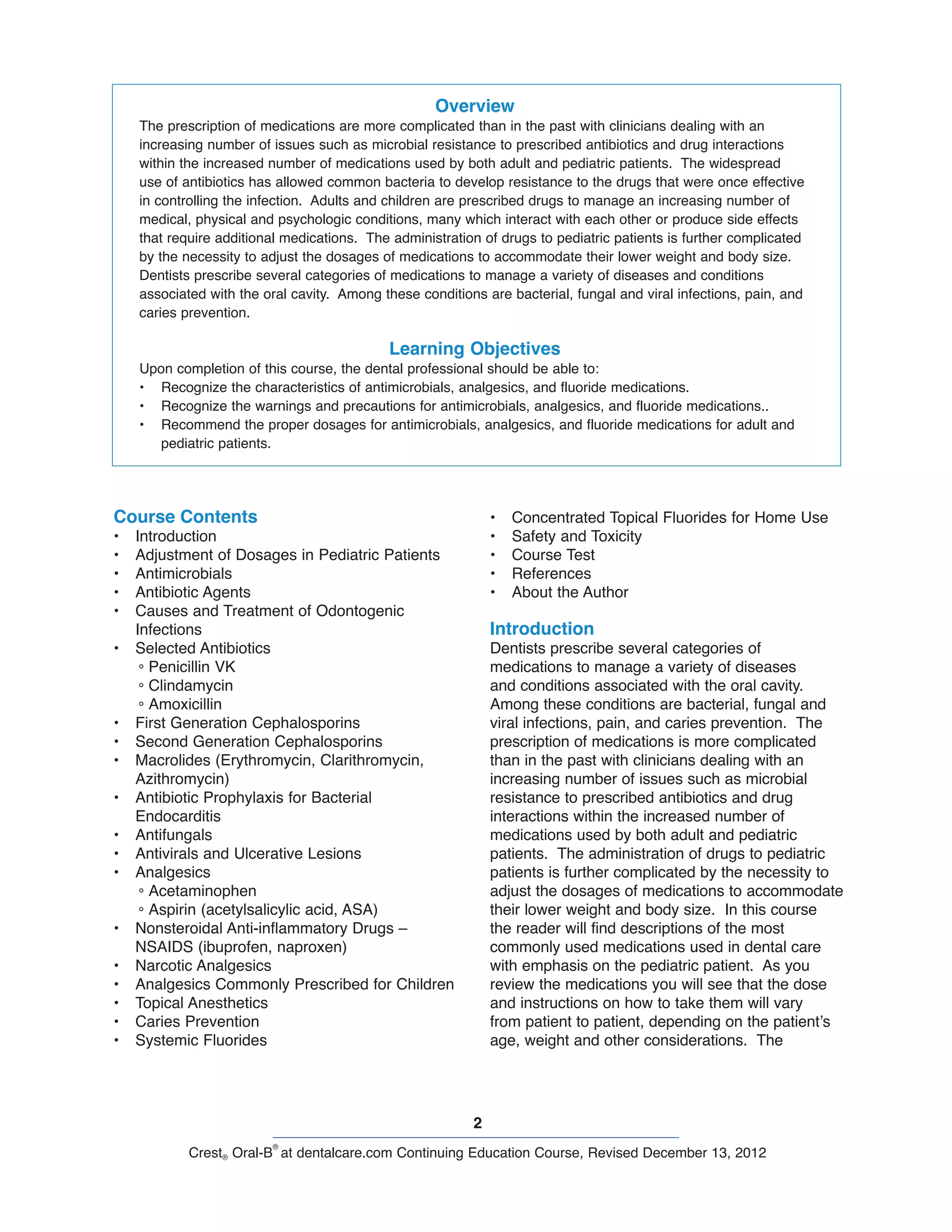 Commonly used drugs in pediatric dentistry | PDF